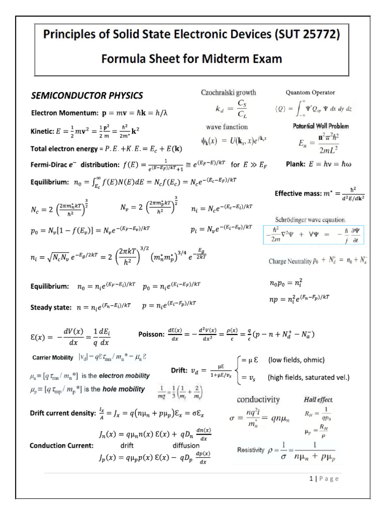 Midterm Formula 2 | PDF