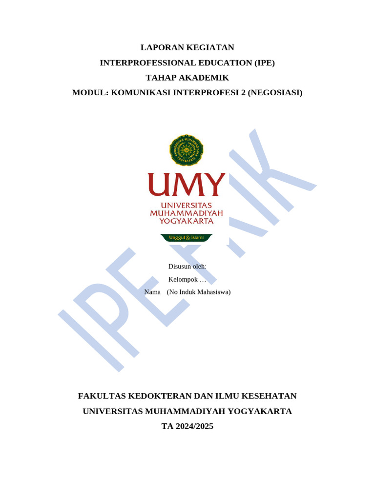 Template Notulensi-laporan Kegiatan Ipe Negosiasi 2025 | PDF