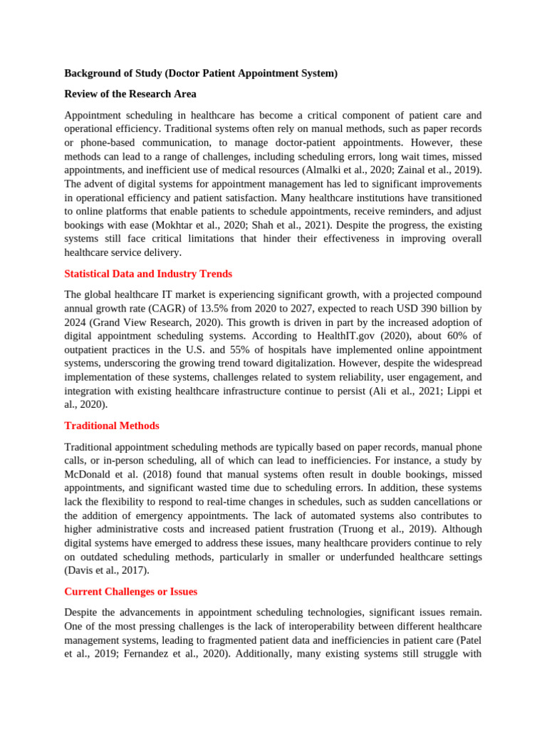 Example of Background of Study | PDF | Health Care | Patient
