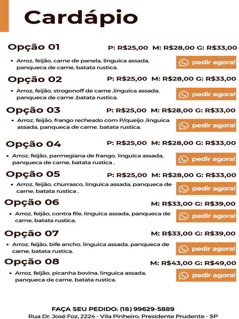Cardápio do Quintal da Irene | PDF | Culinária europeia | Carne