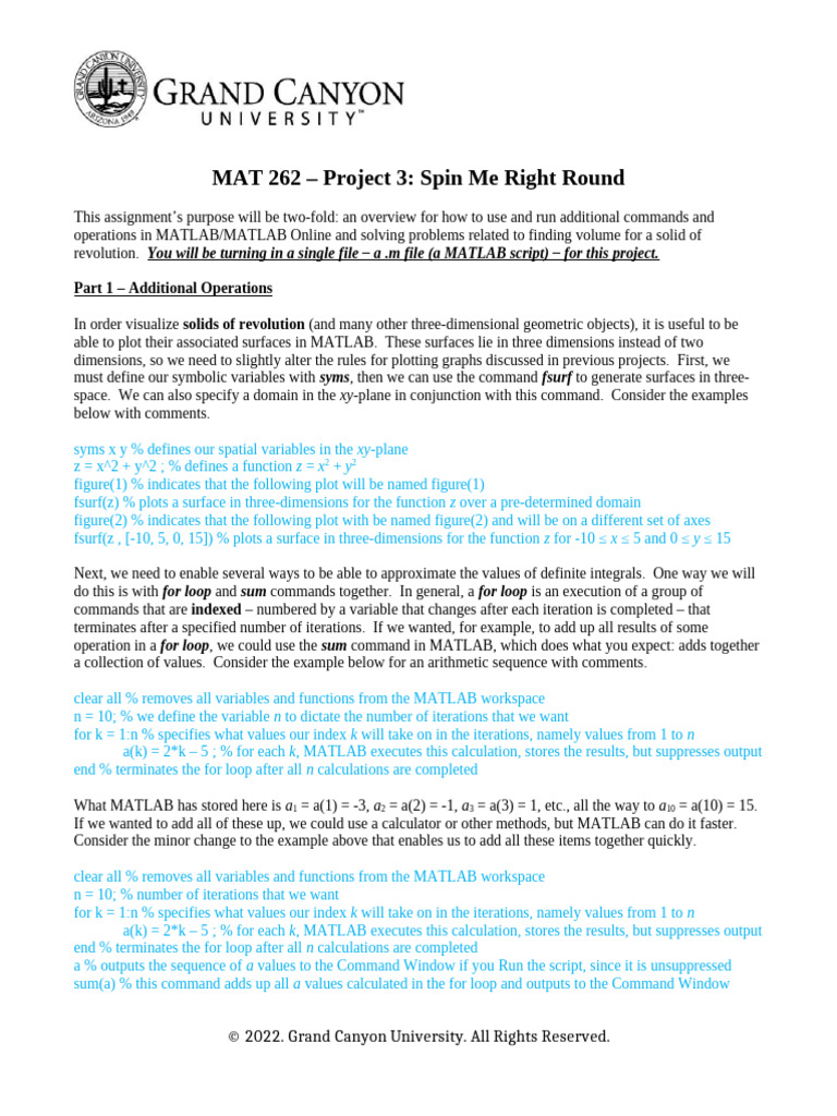 MATLAB Rounding and Volume Calculations | PDF | Integral | Mathematical ...