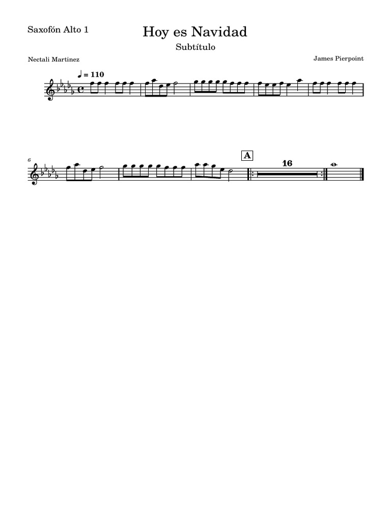 "Partituras de 'Hoy es Navidad'" | PDF | Instrumentos musicales