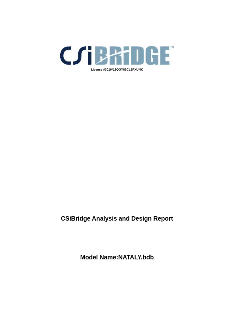 CSiBridge Analysis Report for PUENTE 14M | PDF | Page Layout | Bridge
