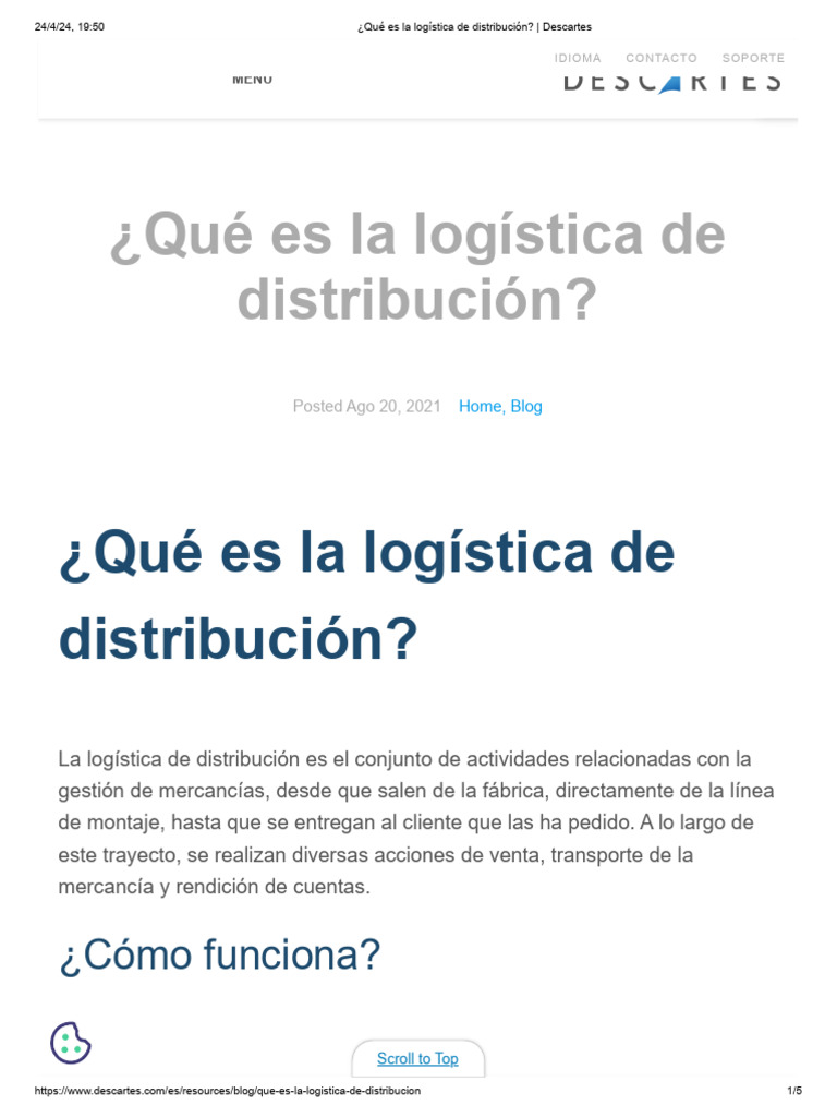 Logística de Distribución: Claves y Etapas | PDF | Logística | Negocios ...