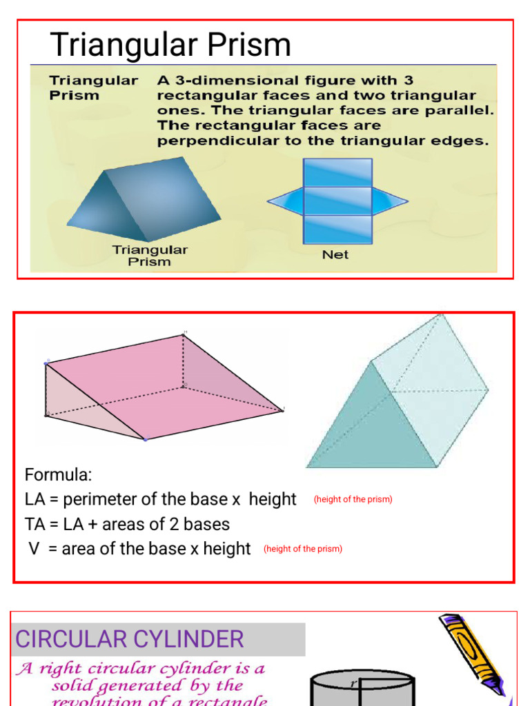 C. Triangular Prism and Cylinder | PDF