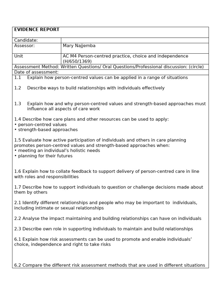 Assignment Brief Unit SHC Ac M4 | PDF | Risk | Risk Assessment