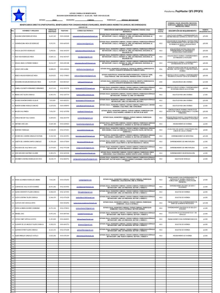 Formato para Recaudo de Información Lleno | PDF