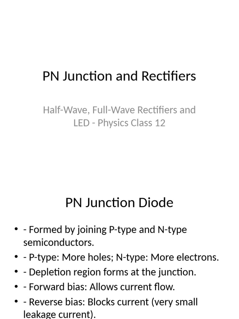 PN_Junction_and_Rectifiers | PDF