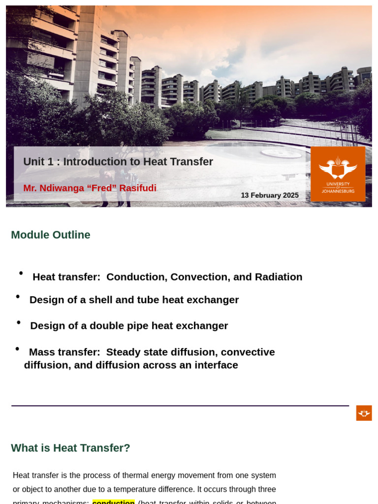 Unit 1 - Introduction To Heat Transfer | PDF | Heat Transfer | Thermal ...