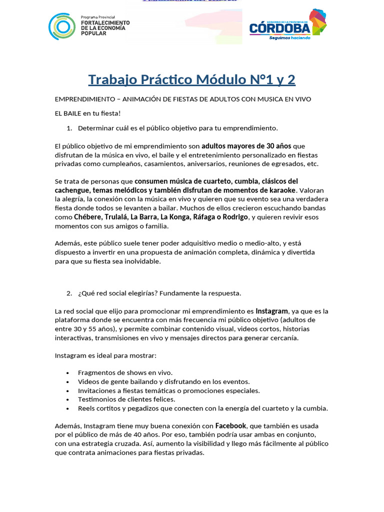 Trabajo Practico M1 y M2 - Santiago Elio Espeche DNI 33534663 | PDF