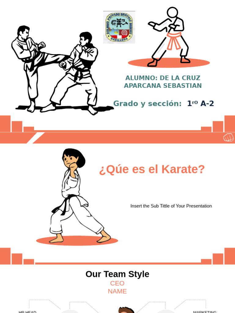 Plantilla Powerpoint Karate | PDF | Infographics | Writing