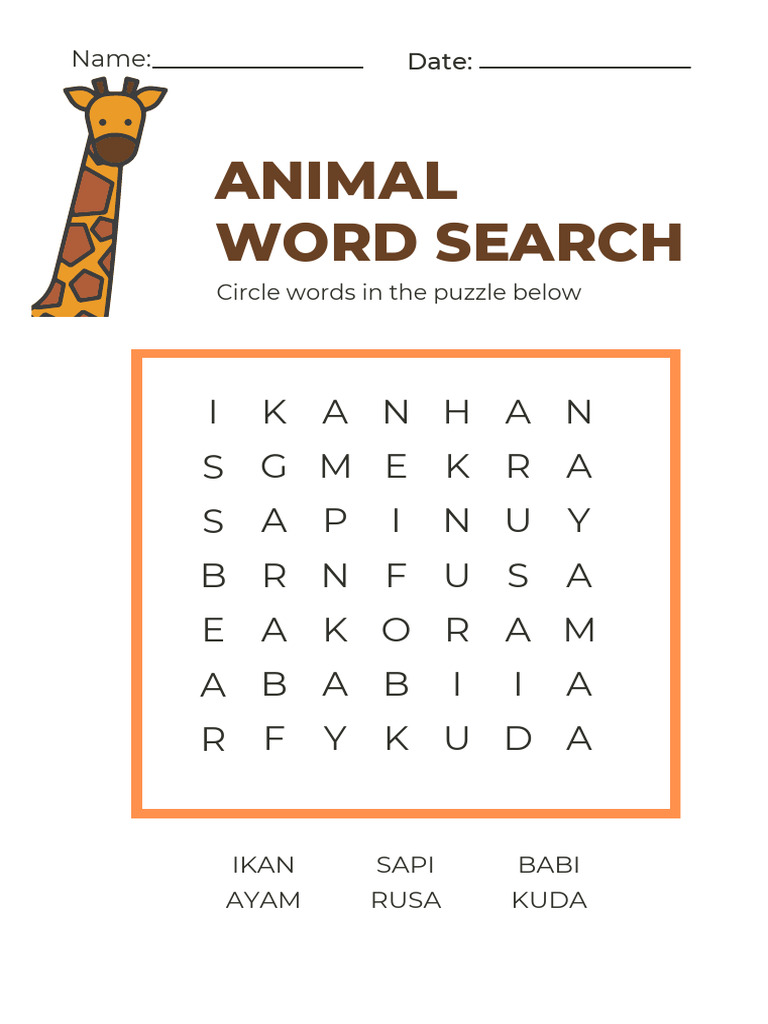 Puzle Cari Kata | PDF