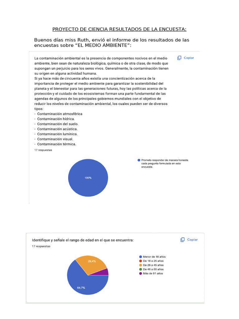 Proyecto Ciencia y Tecnologia Encuesta | PDF