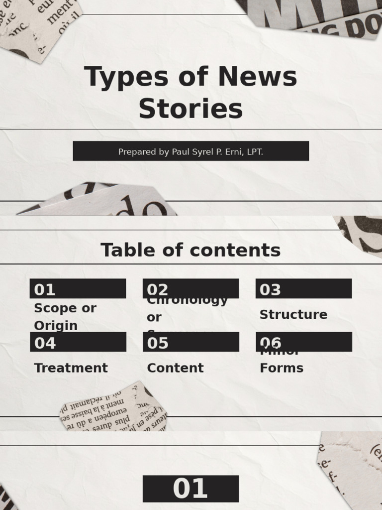 Allied 1 - Types of News Stories | PDF | Linguistics | Linguistic Typology