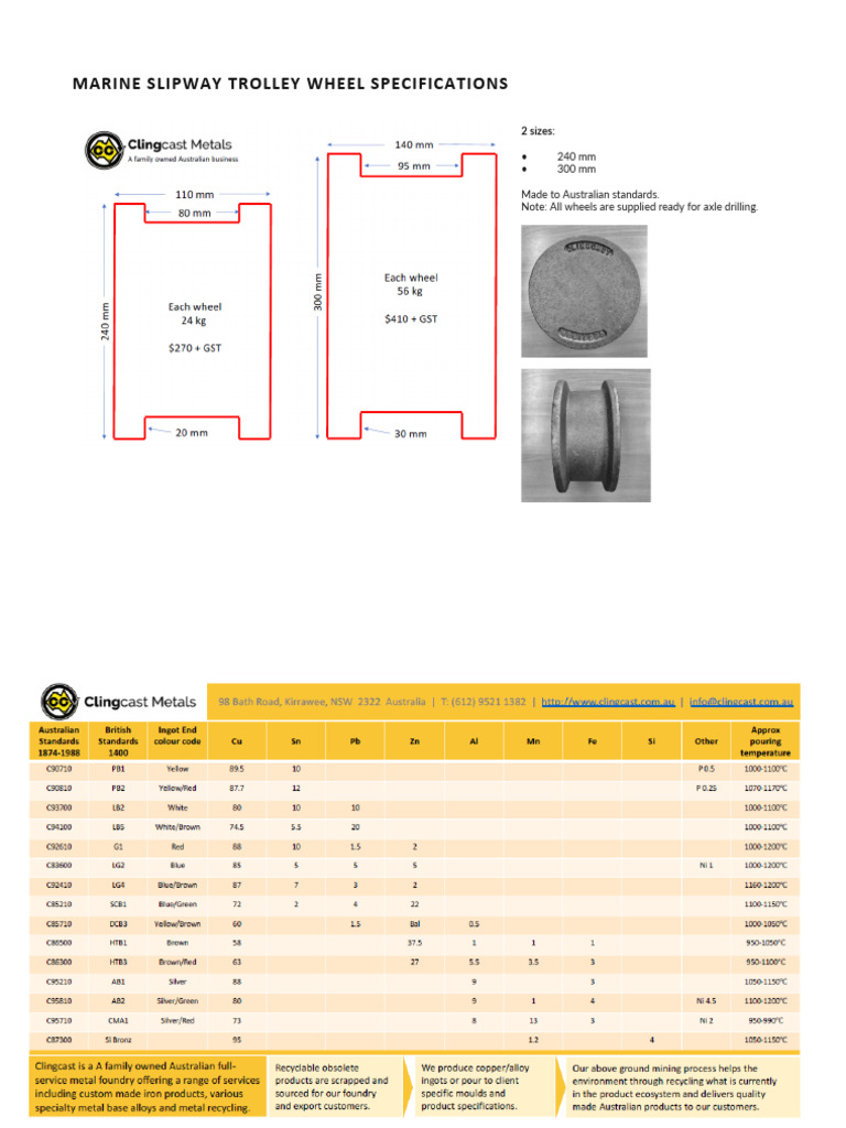Marine Slipway Trolley Wheel Specifications | PDF