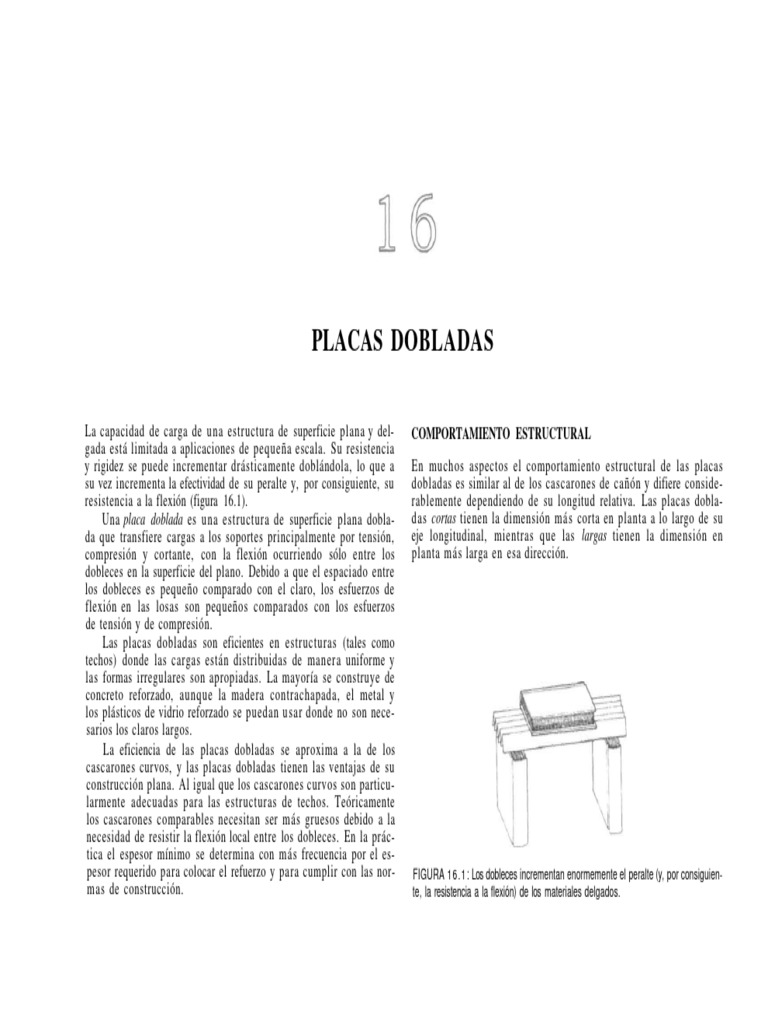 Estructuras de Placas Dobladas | PDF | Viga (Estructura) | Doblar