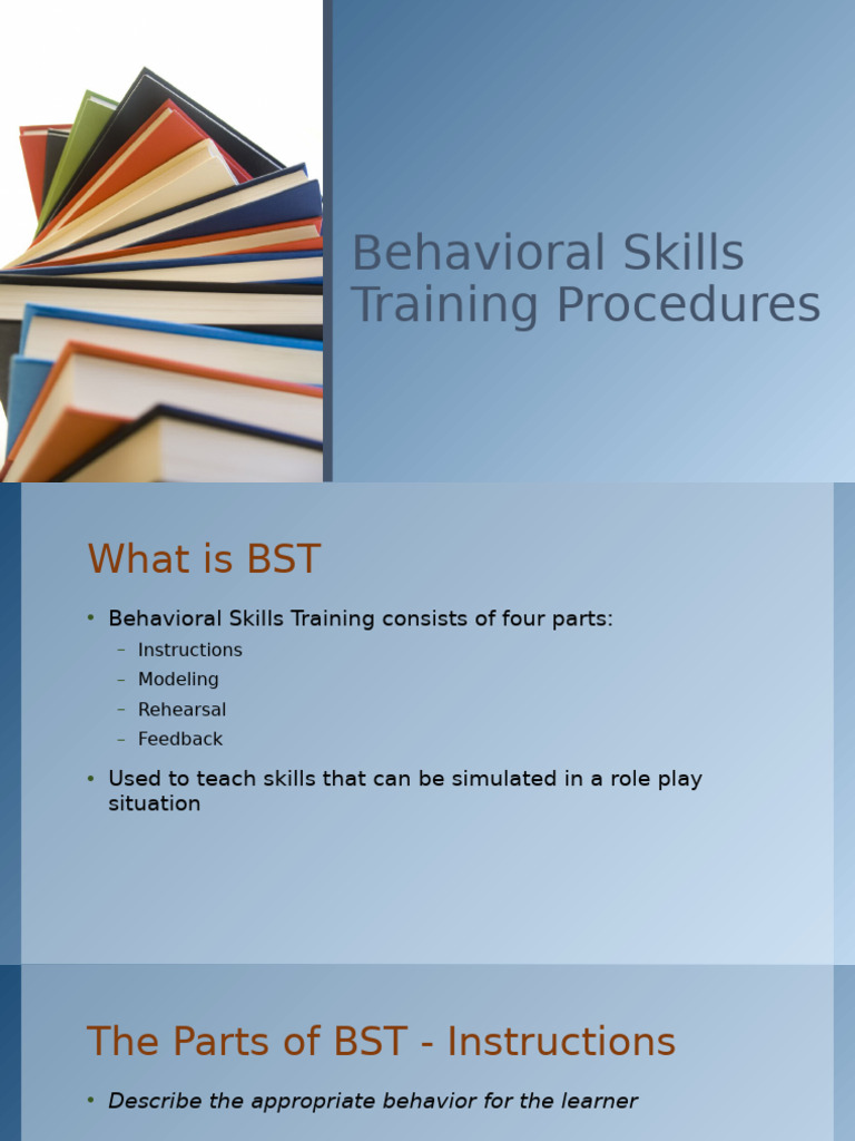 Chapter 12 - Behavioral Skills Training Procedures | PDF | Learning ...