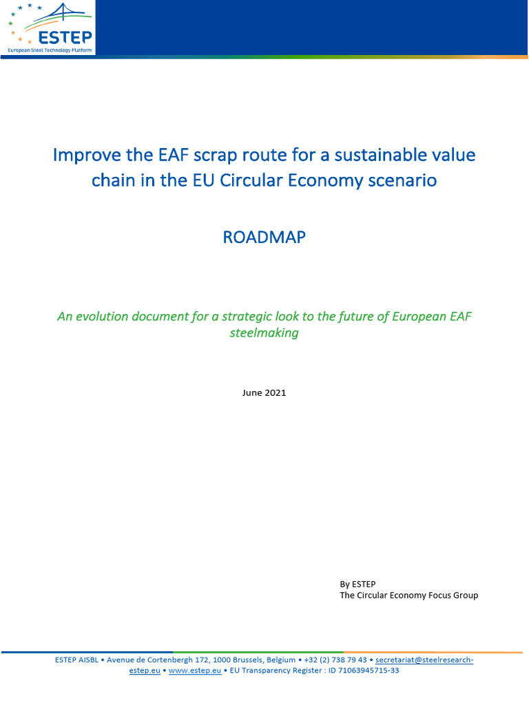Improve the EAF Scrap Route Roadmap Final V2 3 | PDF | Steelmaking | Scrap