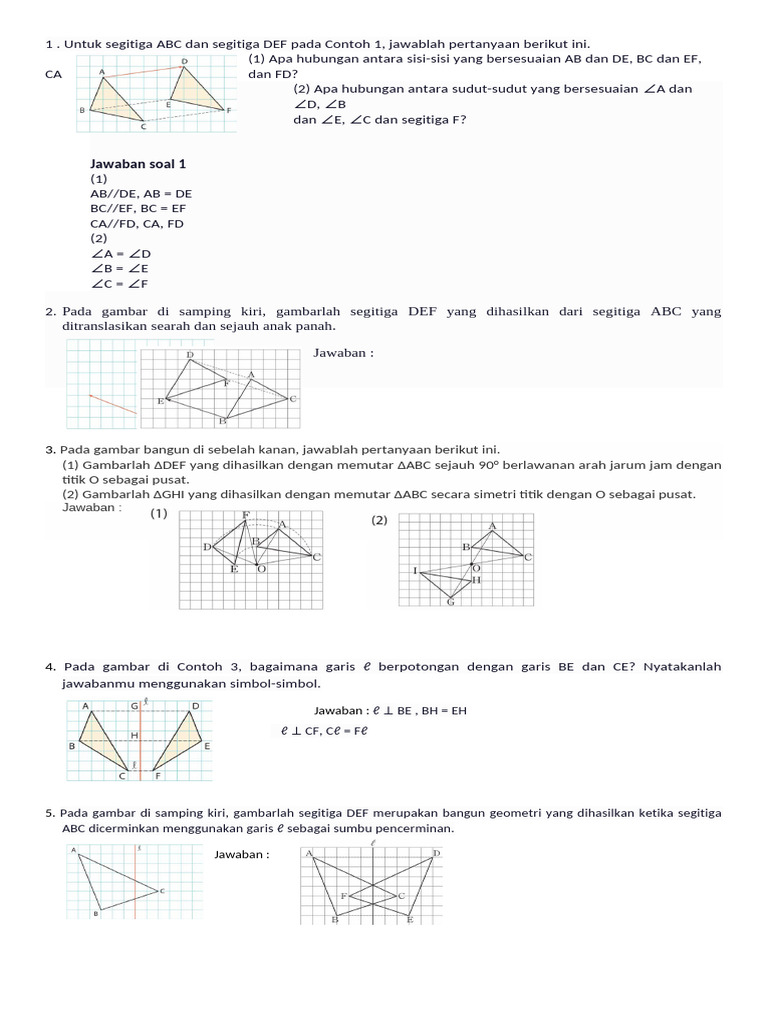 Soal Transformasi Bangun Geometri | PDF