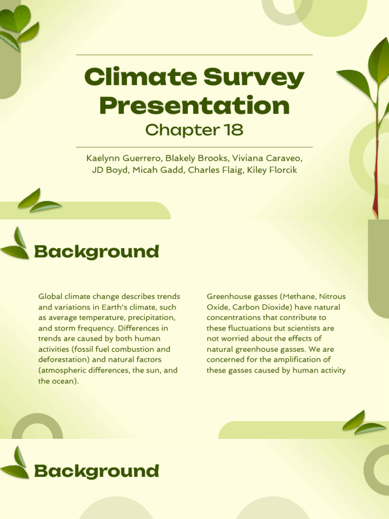 Climate Change Survey Insights | PDF | Climate Change | Greenhouse Gas