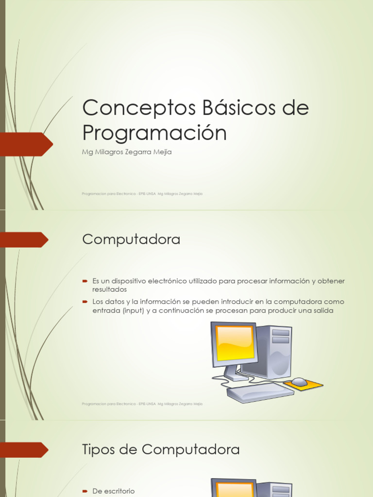 Entrega 1 Conceptos Básicos de Programación 1 | PDF | Programación de computadoras | Algoritmos