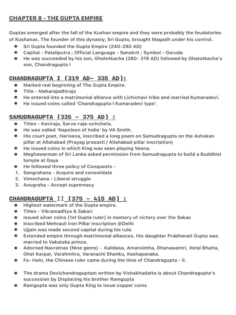 Overview of the Gupta Empire | PDF