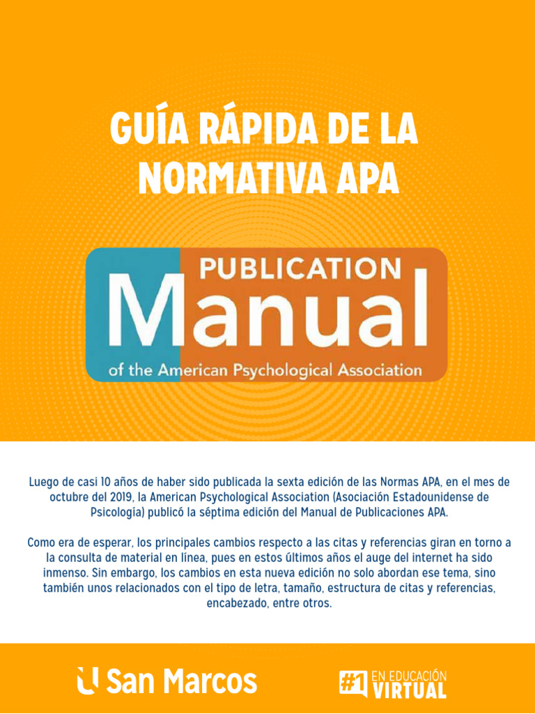 Guía Rápida Normativa APA-7ed | PDF | Estilo apa | Escritura