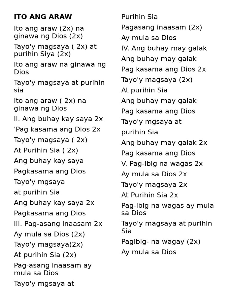 ITO ANG ARAW | PDF