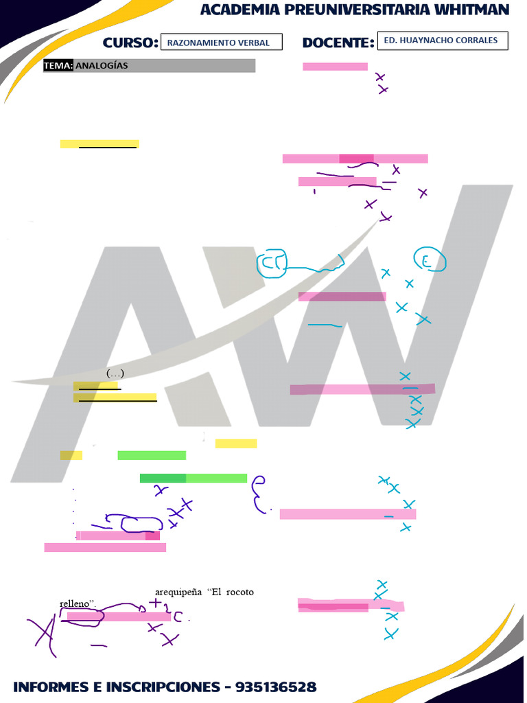 EJE II - ANALOGÍAS - WHITMAN | PDF