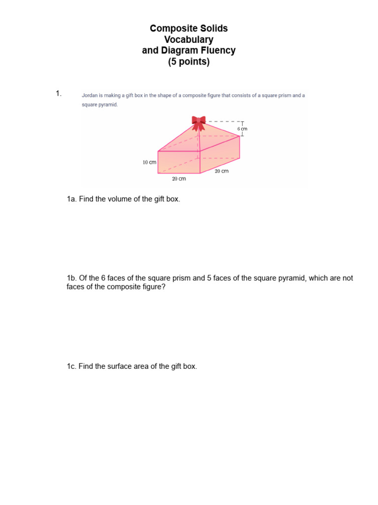 Composite Solids Vocabulary | PDF