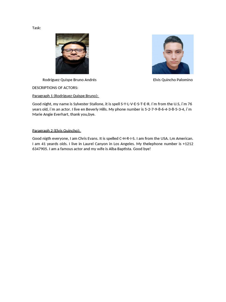 English Homework | PDF