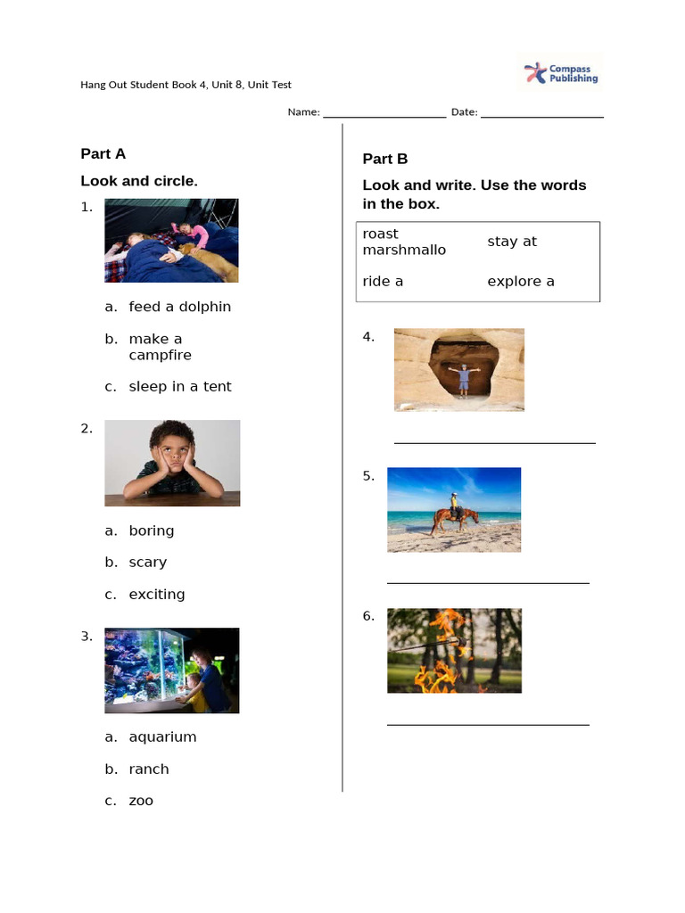 Hang Out 4_Unit Test 8 | PDF