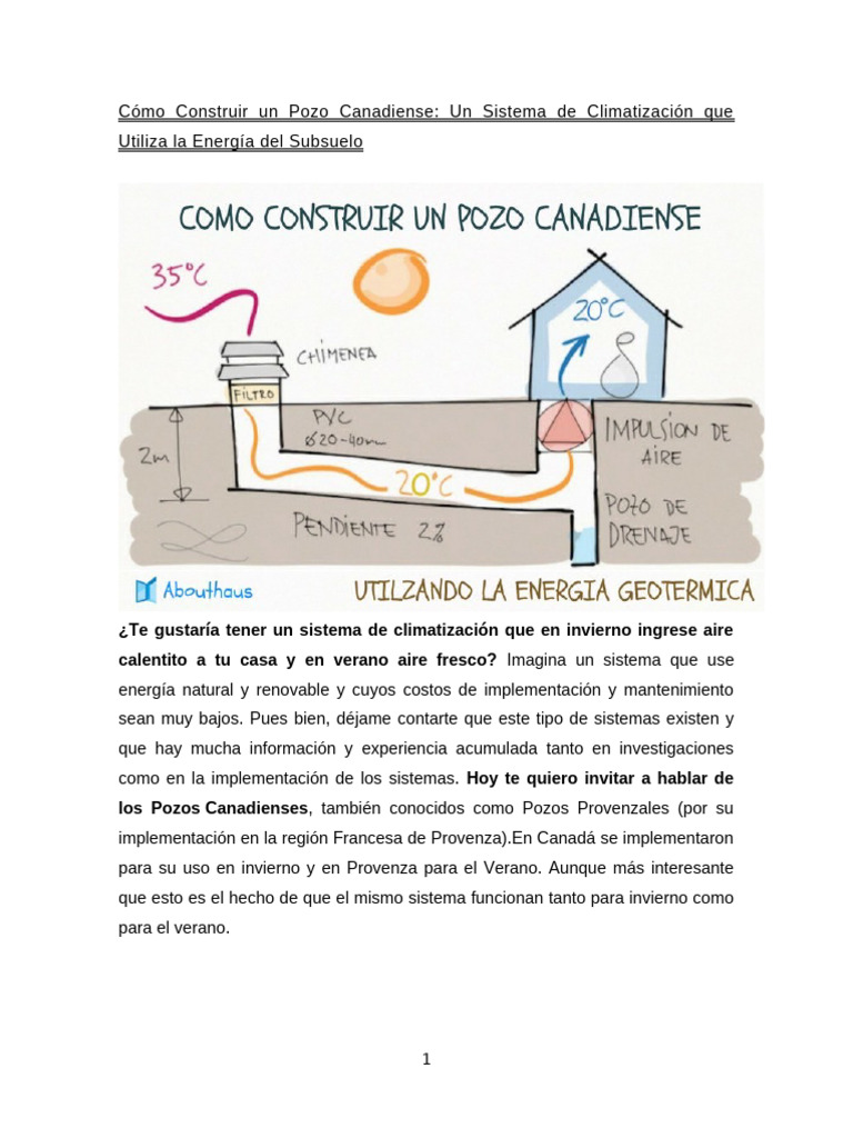 Cómo Construir Un Pozo Canadiense | PDF