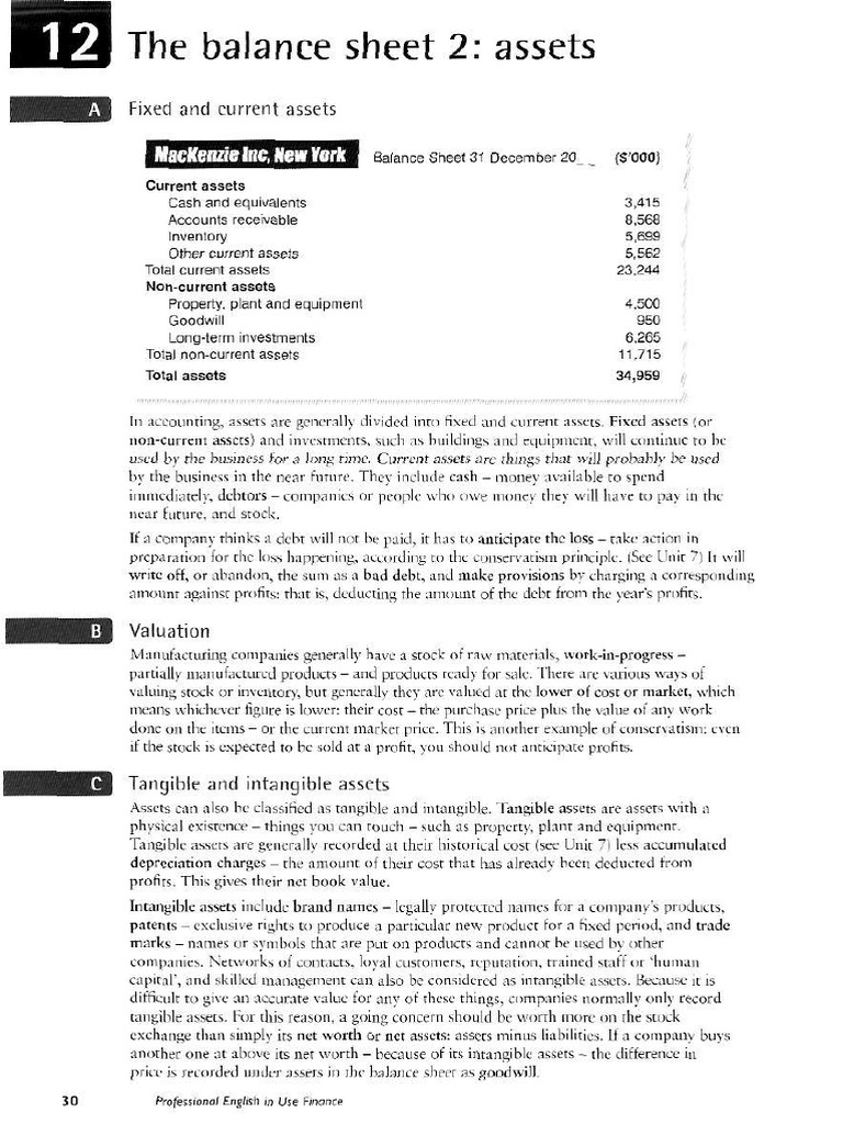 P - English in Use - Balance Sheet 2 | PDF