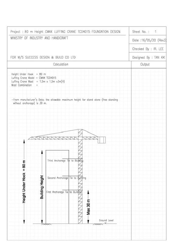 Tower Crane Foundation Design | PDF
