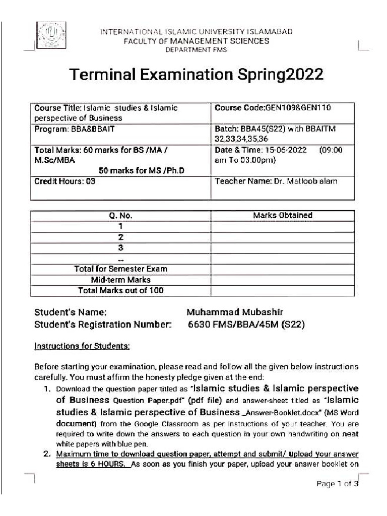 Islamic Study | PDF