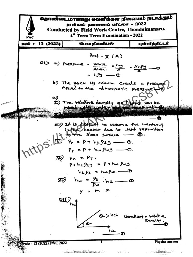 2022 Batch FWC Physics Scheme | PDF