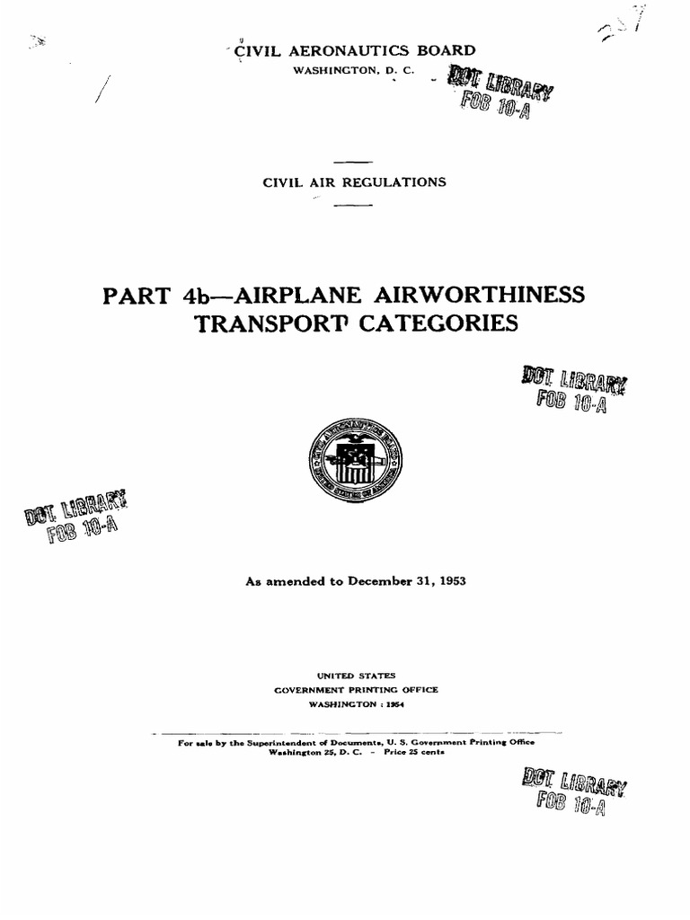 Transport Category Aircraft Regulations | PDF | Aerospace | Aircraft