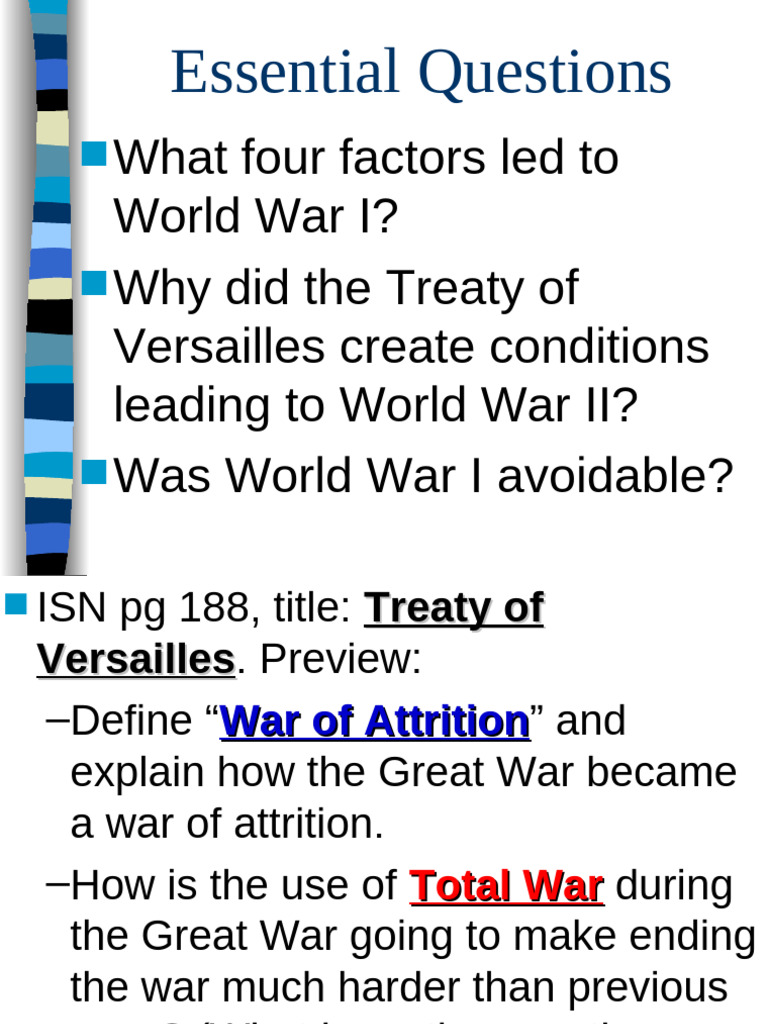 The End of WWI and the Treaty of Versailles | PDF | Treaty Of ...