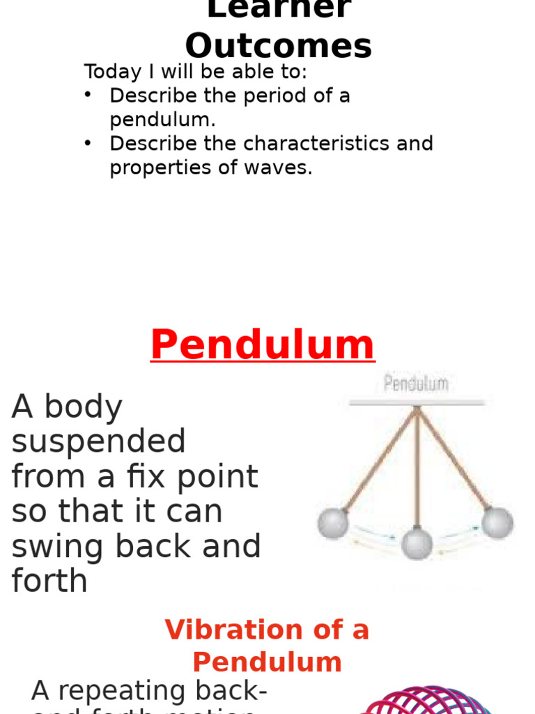Vibration of A Pendulum Wave Description | PDF | Hertz | Frequency