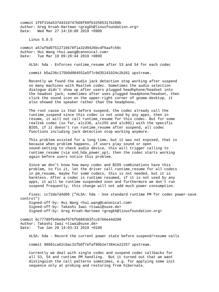 ChangeLog-5 0 5 | PDF | Operating System Technology | Computer Architecture