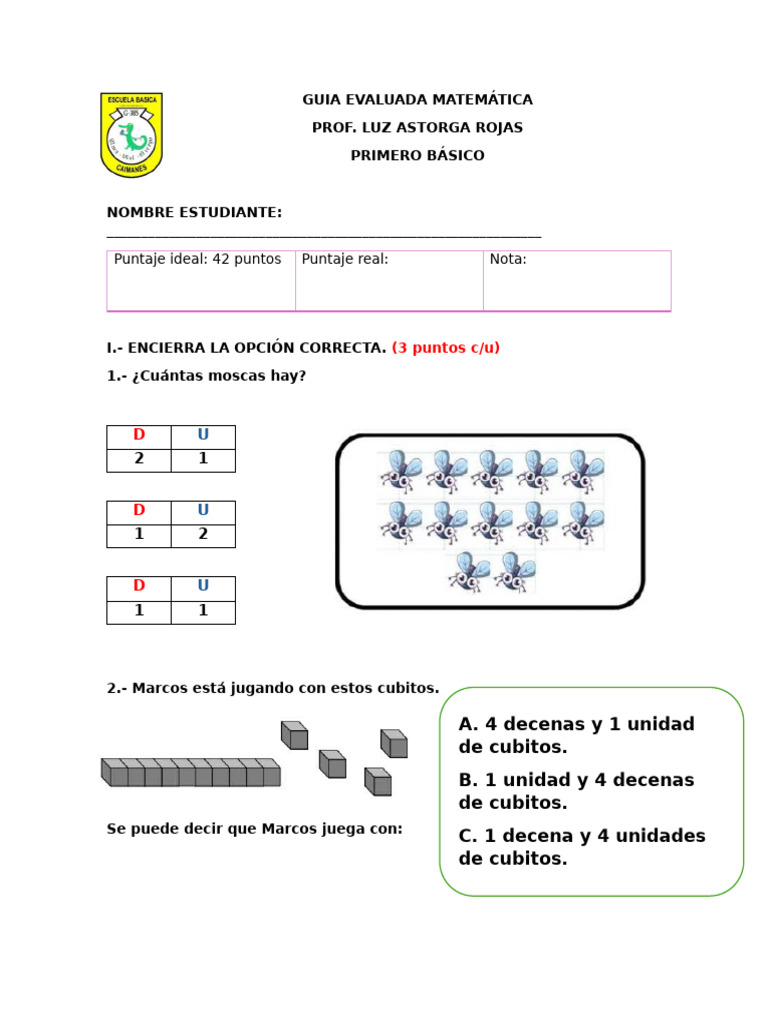 Guia Evaluada U y D | PDF