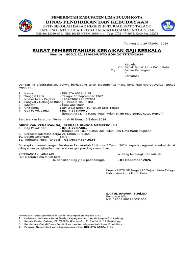 SK Berkala Nellita Asra | PDF