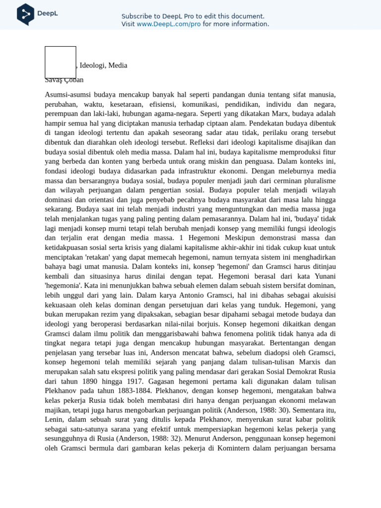 Hegemoni dan Ideologi dalam Media | PDF