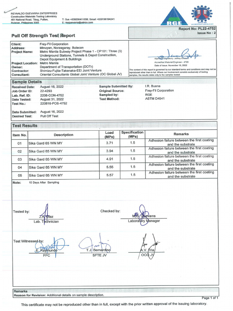Sikagard 65 WN MY - Prequalification | PDF