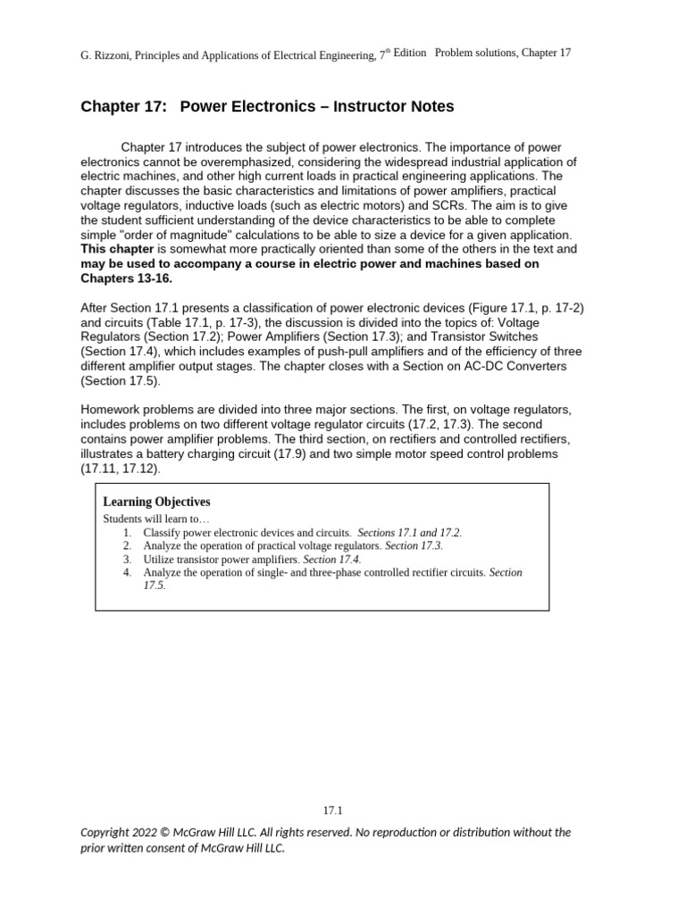 Power Electronics Overview and Solutions | PDF | Rectifier | Power ...