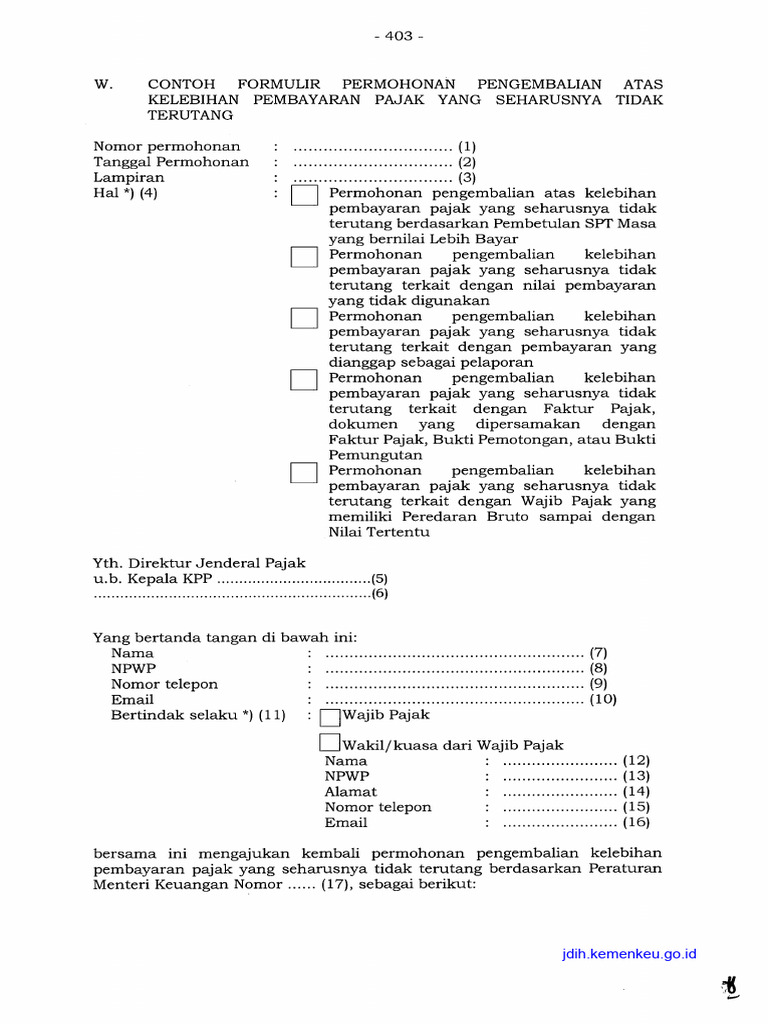 Form Pengembalian YSTT Lampiran PMK 81 2024 | PDF