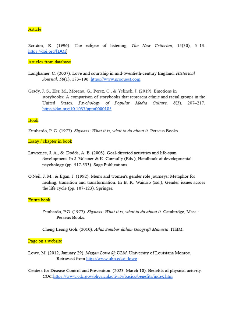 Apa 7 Style | PDF