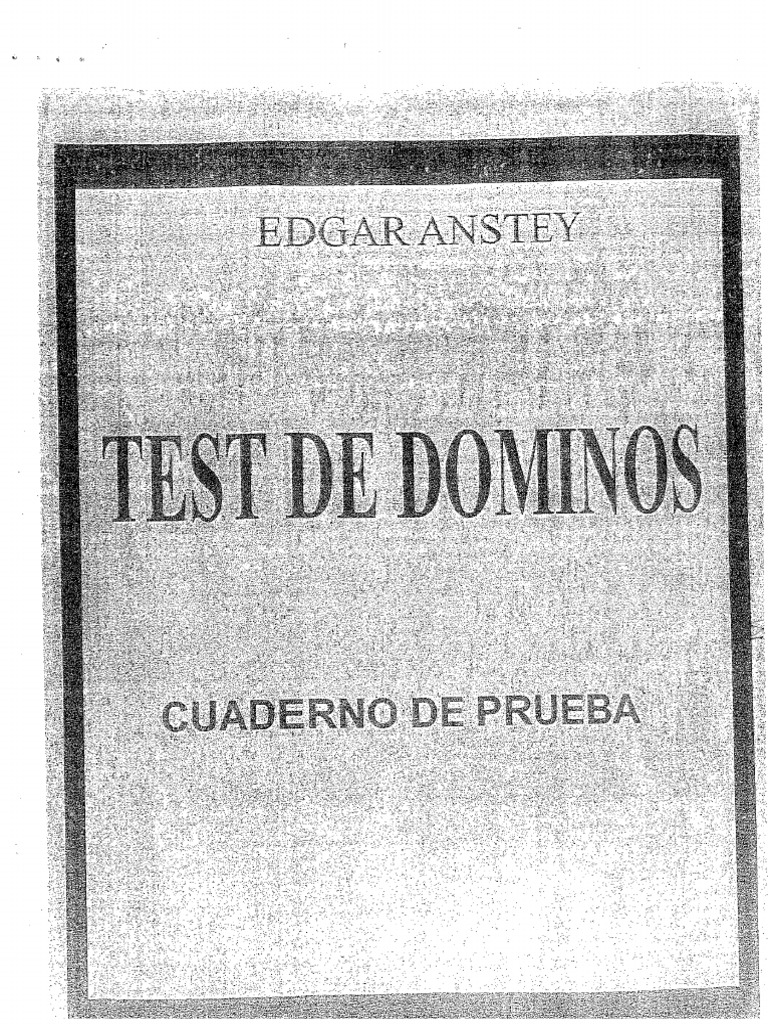 Test de Dominos - Cuadernillo | PDF