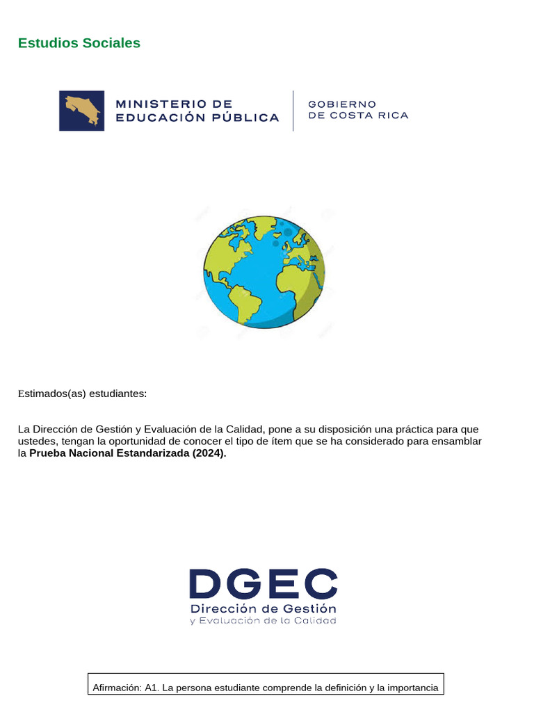 Importancia de los Estudios Sociales | PDF | Costa Rica
